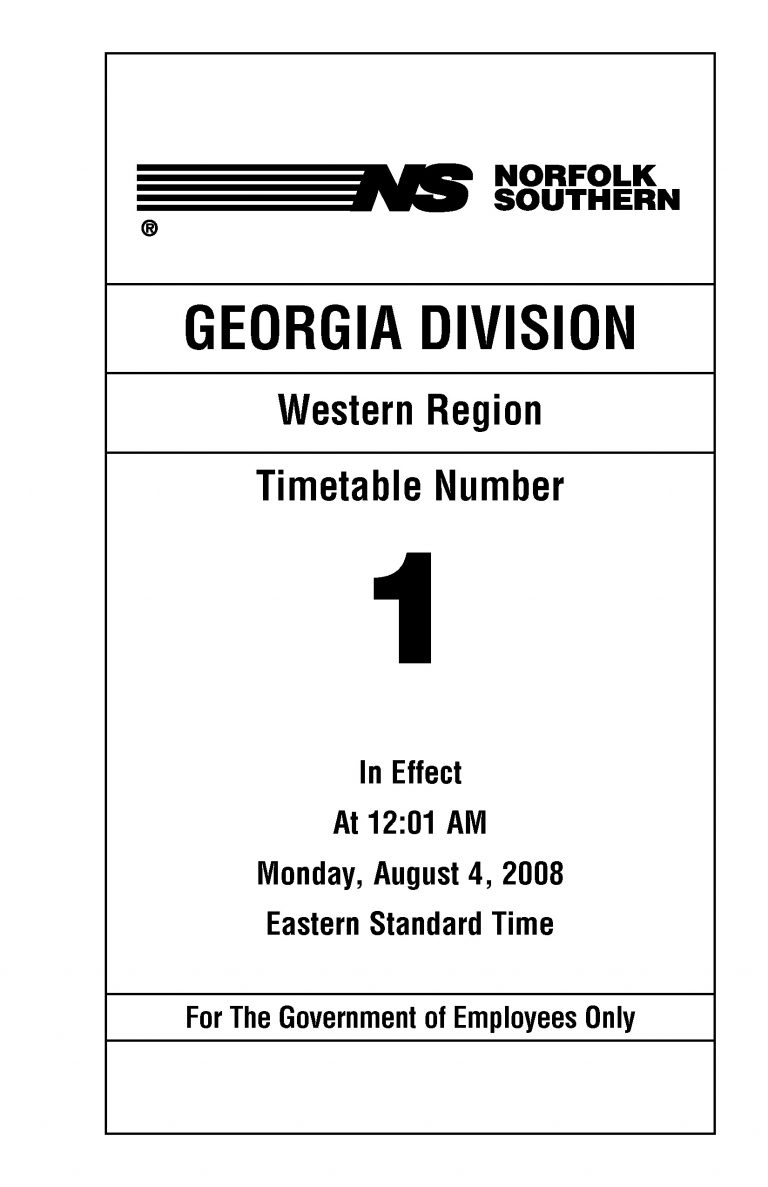 Timetables – Carolina Railfanning HQ